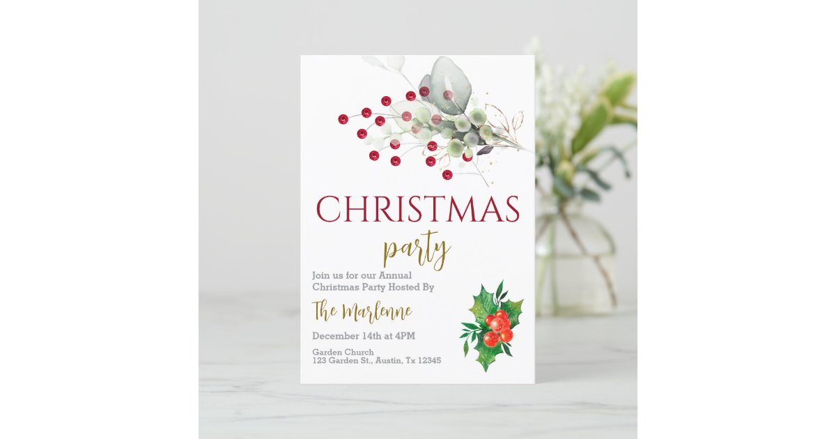 Christmas Party Invitation | Zazzle