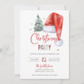 Christmas Party Jingle and Mingle Holiday Santa Invitation | Zazzle