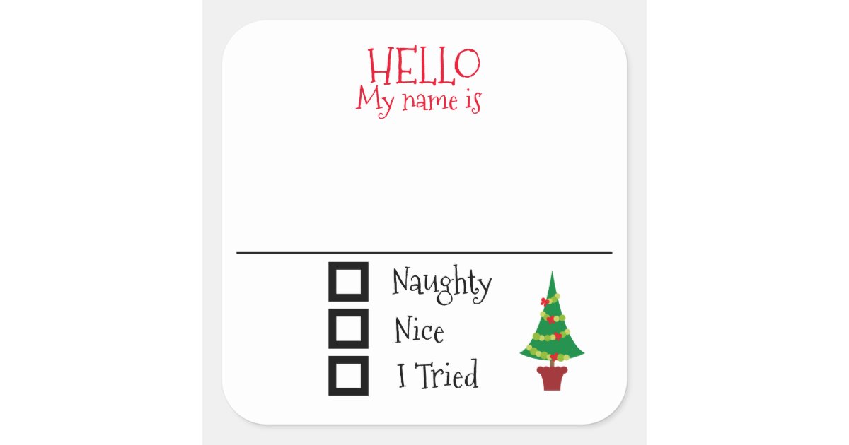 Christmas Party Name Tag Badge Naughty Nice Zazzle christmas-party-name-tag-badge-naughty-nice-zazzle