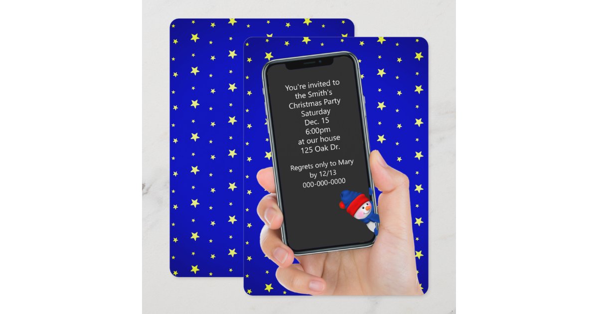 Christmas Party Phone Text Message Invitation | Zazzle