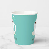 Christmas Party Teal Hot Chocolate Hot Cocoa Paper Cups | Zazzle