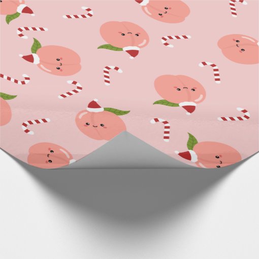 Christmas Peach Wrapping Paper | Zazzle