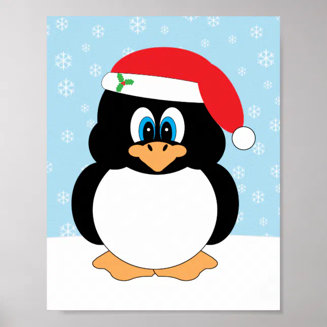 Christmas Penguin Print | Zazzle