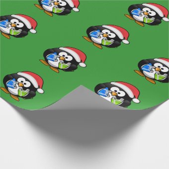 Christmas Penguin Wrapping Paper | Zazzle