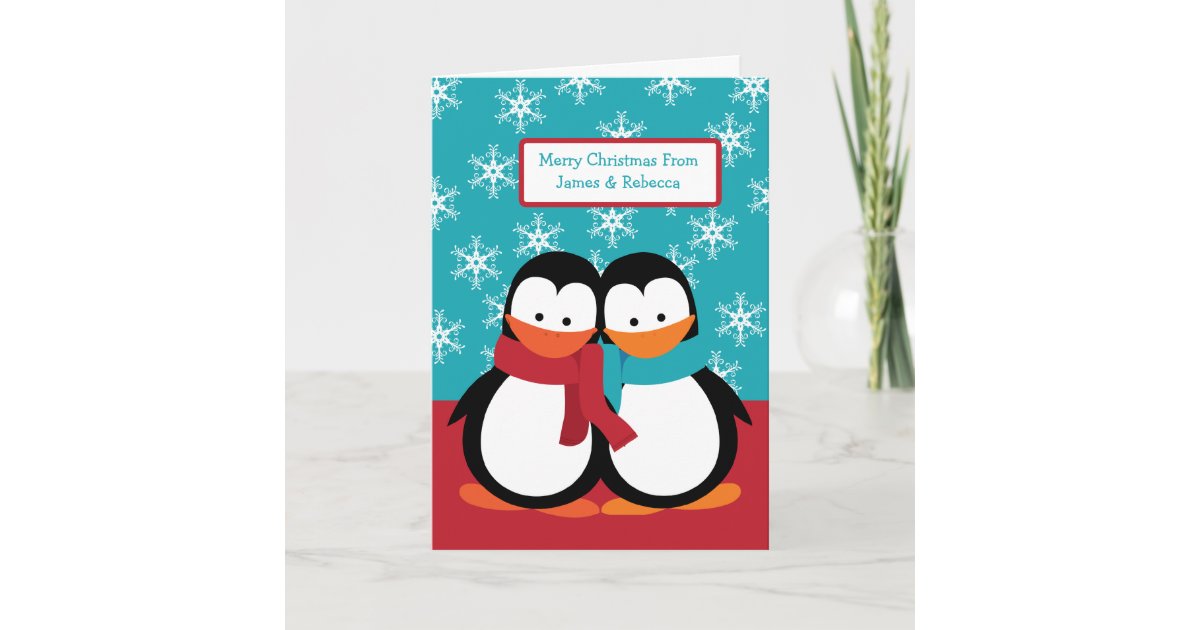 Christmas Penguins Holiday Card | Zazzle