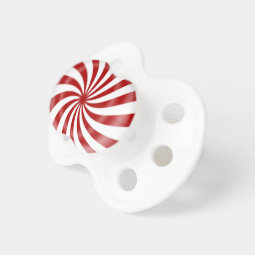 Christmas peppermint candy pacifier | Zazzle
