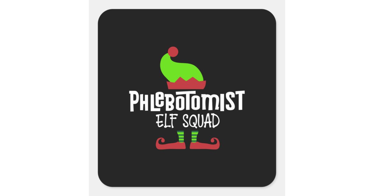 Christmas Phlebotomist, phlebotomy, lab Square Sticker | Zazzle