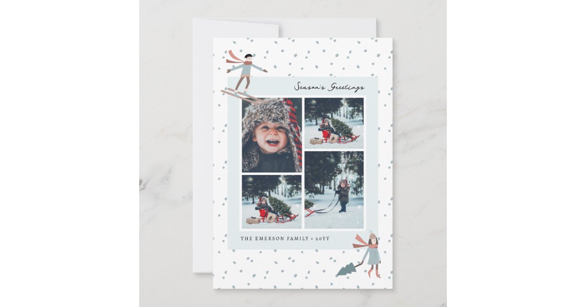 Christmas Photo Collage Holiday Card | Zazzle
