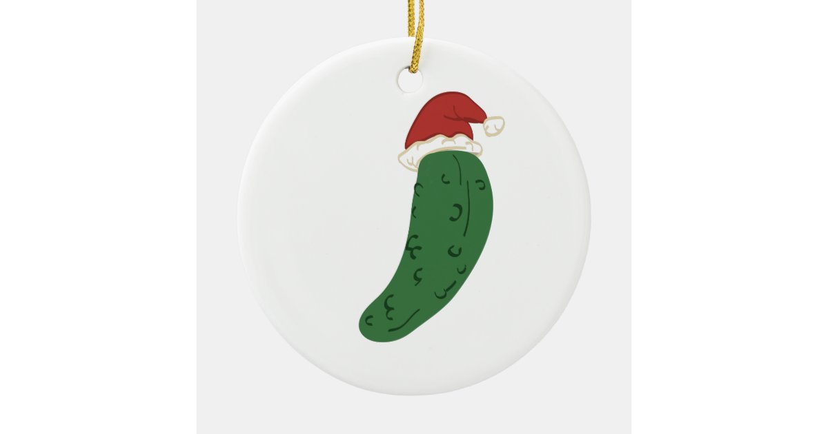 Christmas Pickle Ceramic Ornament | Zazzle