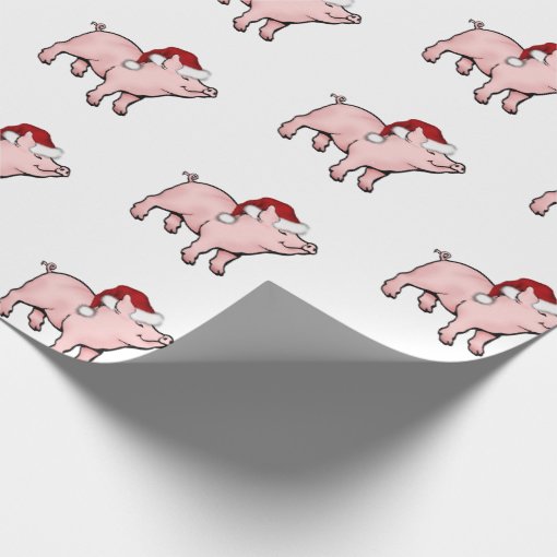 Christmas Pig Wrapping Paper | Zazzle