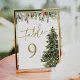 Christmas Pine Tree Lights Wedding Table Numbers | Zazzle