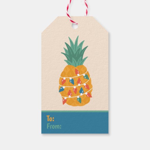 Christmas Pineapple Gift Tags | Zazzle
