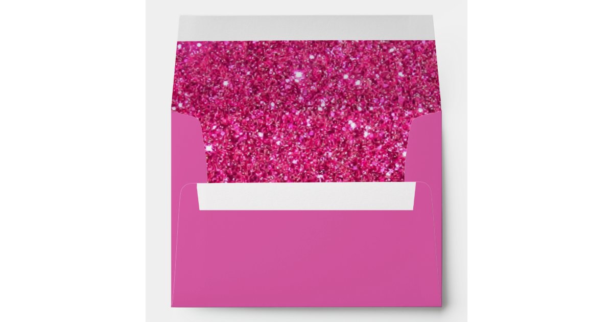 Christmas Pink Glitter Envelope | Zazzle
