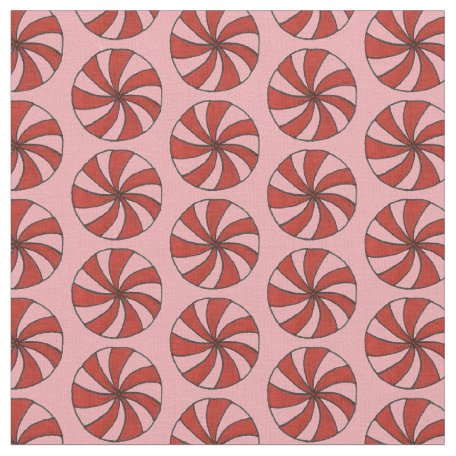 Peppermint Candy Fabric | Zazzle