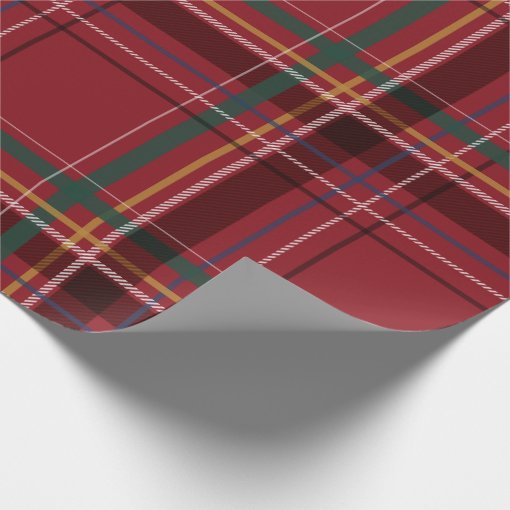 Christmas plaid classic red holiday wrapping paper | Zazzle