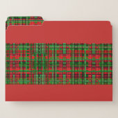 Christmas plaid file folders | Zazzle