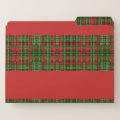 Christmas plaid file folders | Zazzle