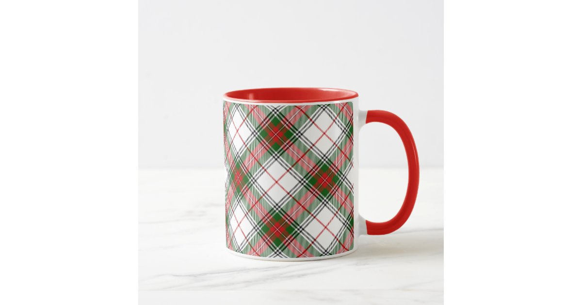 Christmas Plaid ~ Personalized Mug | Zazzle