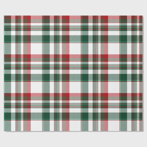 Christmas Plaid Red And Green Wrapping Paper | Zazzle