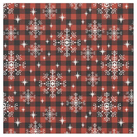 Red Christmas plaid fabric | Zazzle.com