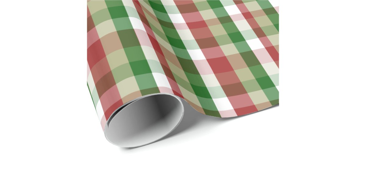 Christmas Plaid Wrapping Paper | Zazzle.com