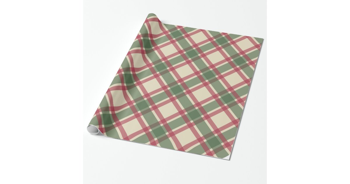 Christmas Plaid Wrapping Paper | Zazzle