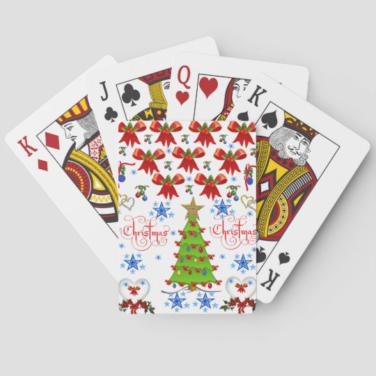 Christmas playing card deck white | Zazzle.com