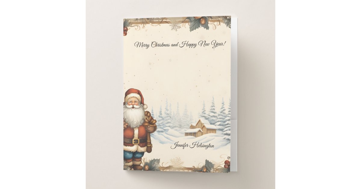 Christmas pocket folder | Zazzle