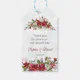 Christmas Poinsettia Frame Eat Drink and be Merry Gift Tags | Zazzle