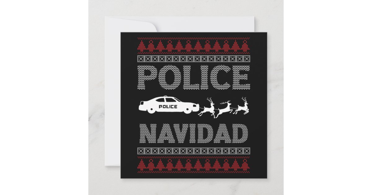 Christmas Police Navidad Funny Xmas Holiday Invitation | Zazzle