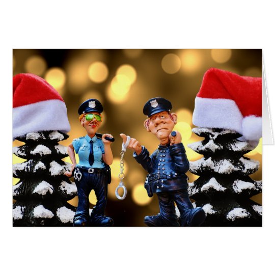 Christmas Police Officers Holiday Greeting Card