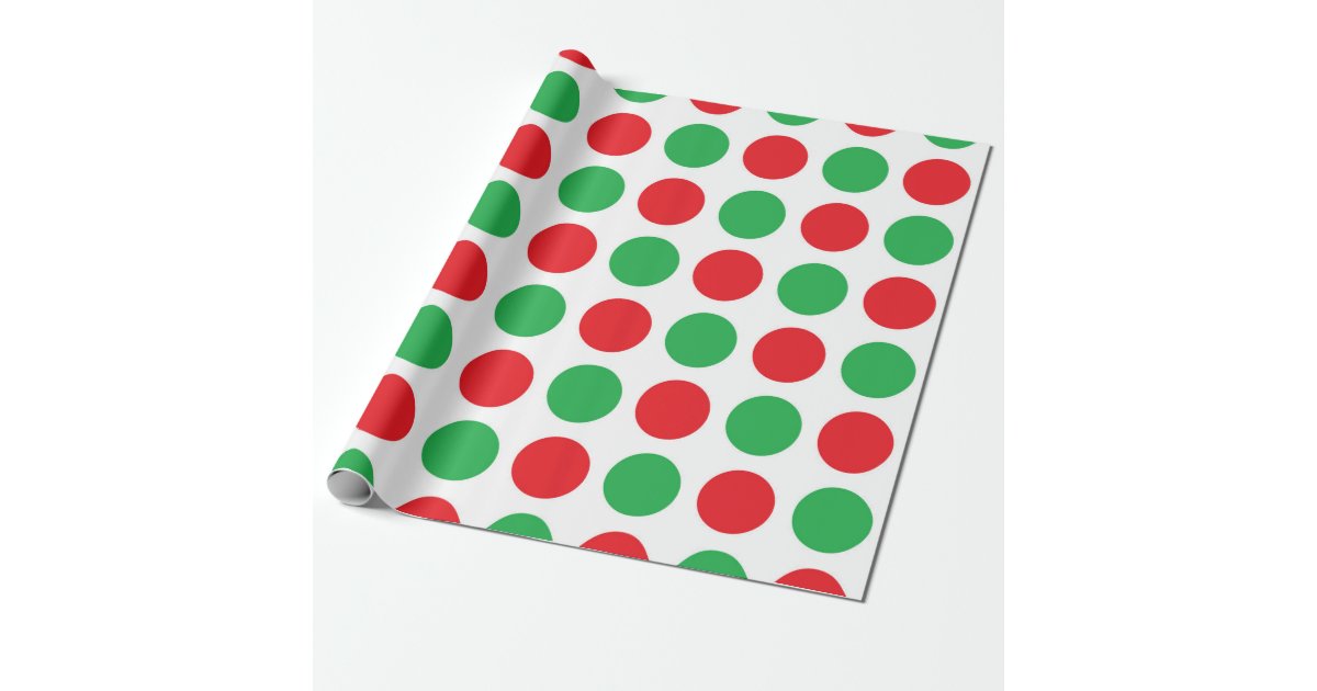 Christmas Polka Dots Wrapping Paper | Zazzle