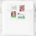 Christmas Postage Stamps 2 Photo Square Sticker | Zazzle