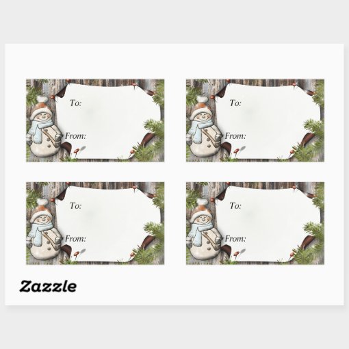 Christmas Present To and From Labels | Zazzle