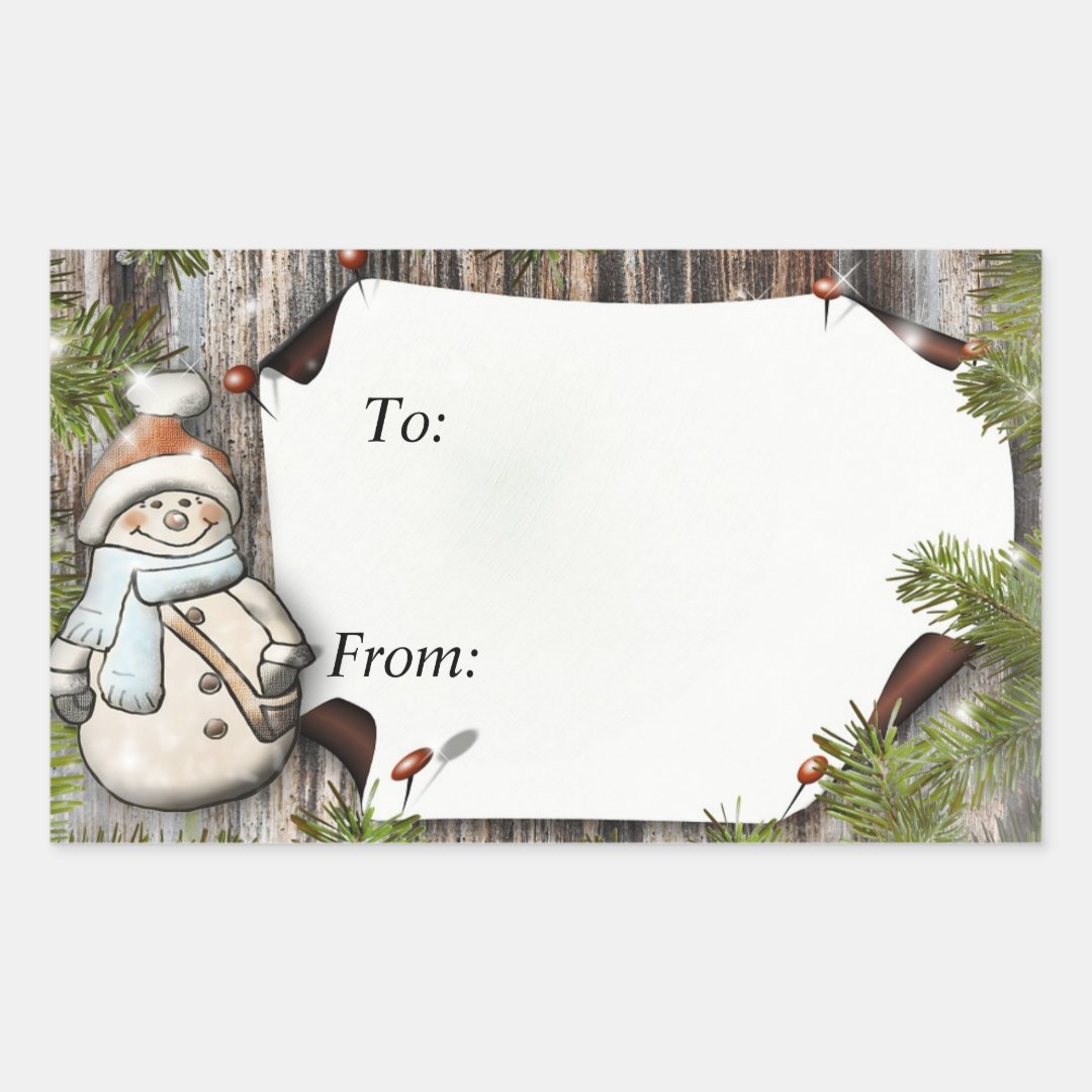 Christmas Present To and From Labels | Zazzle