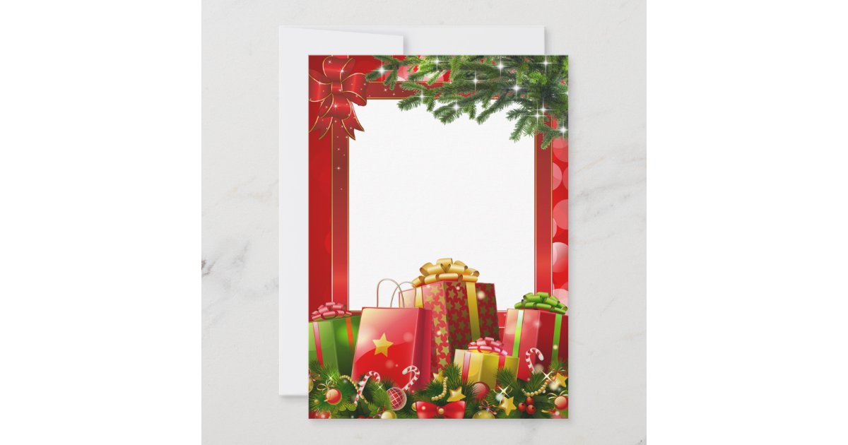 Christmas presents holiday card | Zazzle