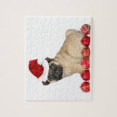 Christmas pug dog jigsaw puzzle | Zazzle