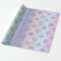 Christmas Purple Pink Snowflake Sparkle Wrapping Paper | Zazzle