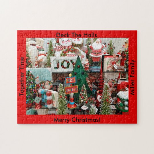 Christmas Puzzle YOUR NAME Deck The Halls | Zazzle.com