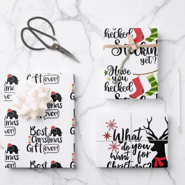 Christmas Quotes for Kids Wrapping Paper Sheets | Zazzle