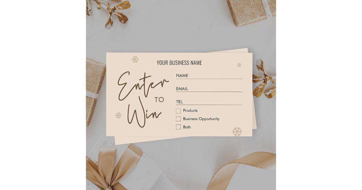 Christmas Raffle Winter Snow Company Logo Ticket | Zazzle