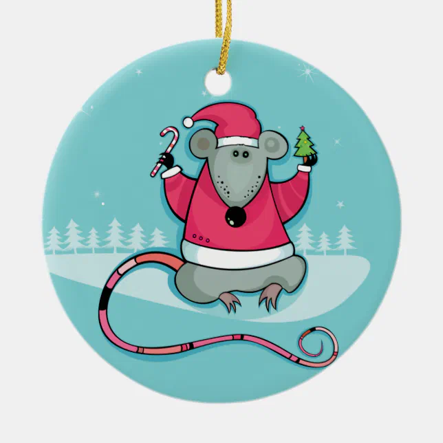 Christmas Rat Ornament | Zazzle