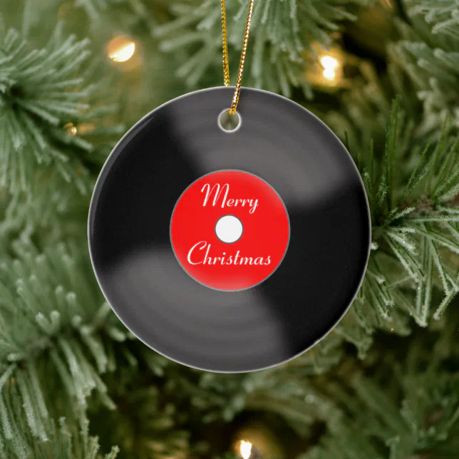 Christmas Record Ornament | Zazzle
