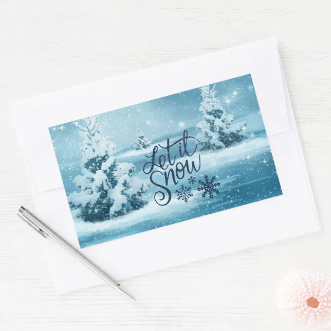 Christmas Rectangular Sticker | Zazzle