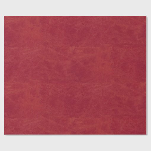 Christmas Red Faux Leather Texture Wrapping Paper | Zazzle