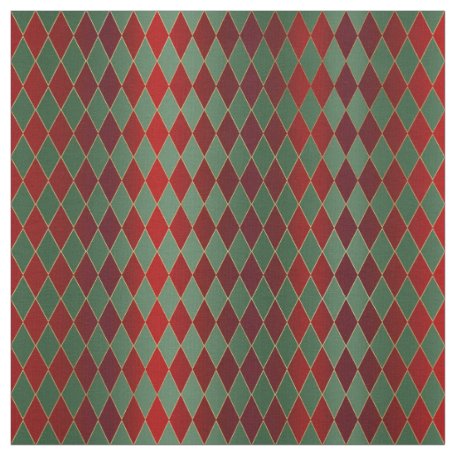 Red Christmas pattern Fabric | Zazzle
