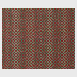 Christmas Red Green Gold Dots Wrapping Paper | Zazzle
