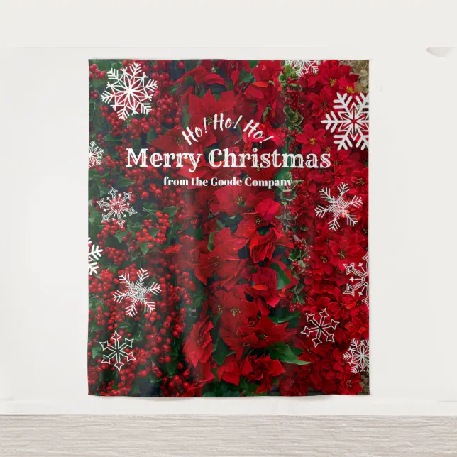 Christmas Red Green Snowflake | Party Backdrop | Zazzle