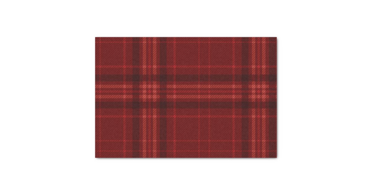 Christmas Red Maroon Plaid Pattern Tissue Paper | Zazzle