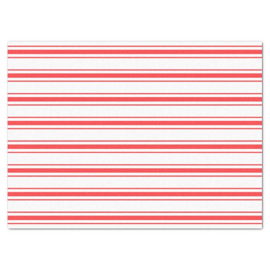 Christmas Red Mattress Ticking Bed Stripes Tissue Paper | Zazzle.com